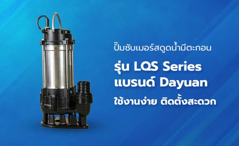 ปั๊มซับเมอร์สดูดน้ำมีตะกอน รุ่น LQS Series แบรนด์ Dayuan ใช้งานง่าย ติดตั้งสะดวก